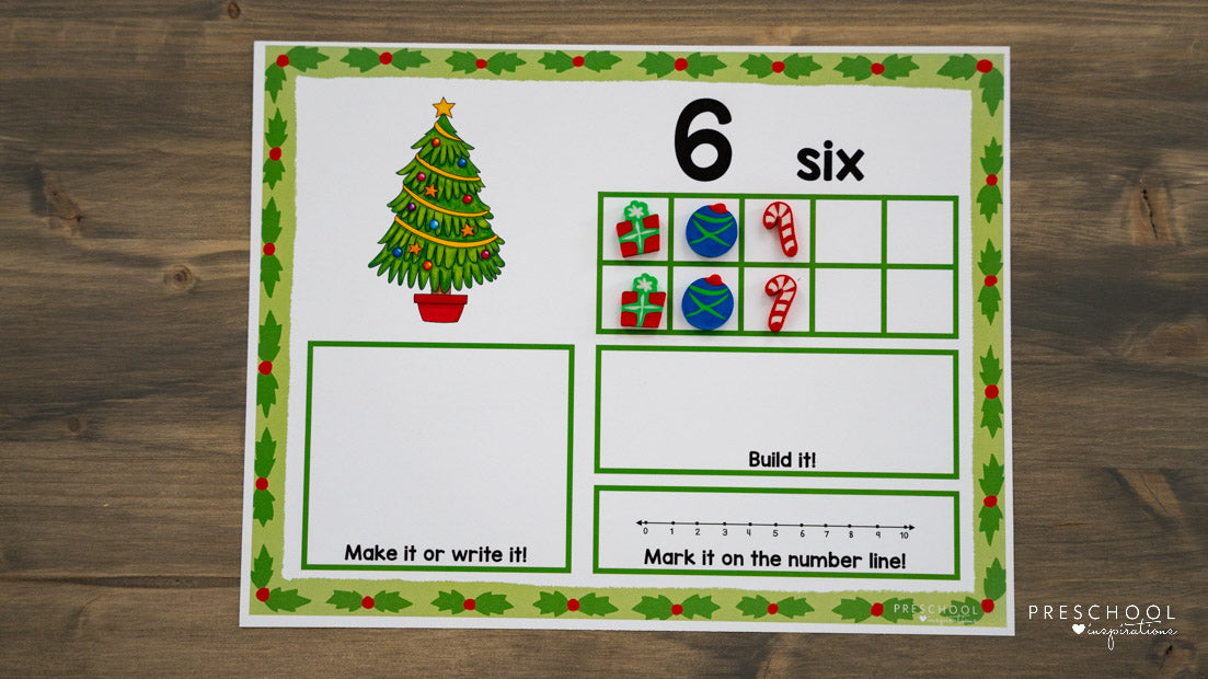Christmas Ten Frame Counting Mats – Preschool Inspirations