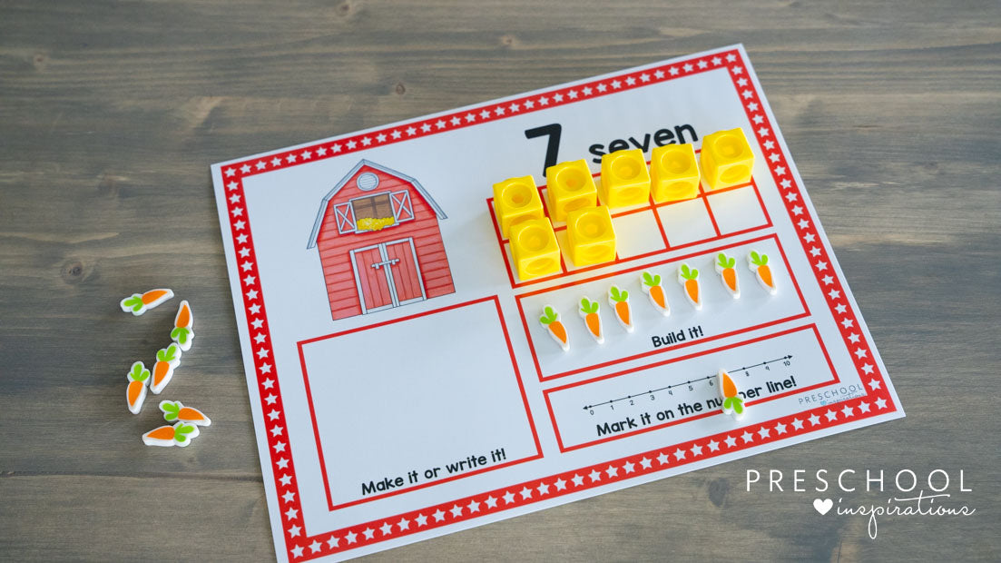 Farm Ten Frame Math Counting Mats – Preschool Inspirations