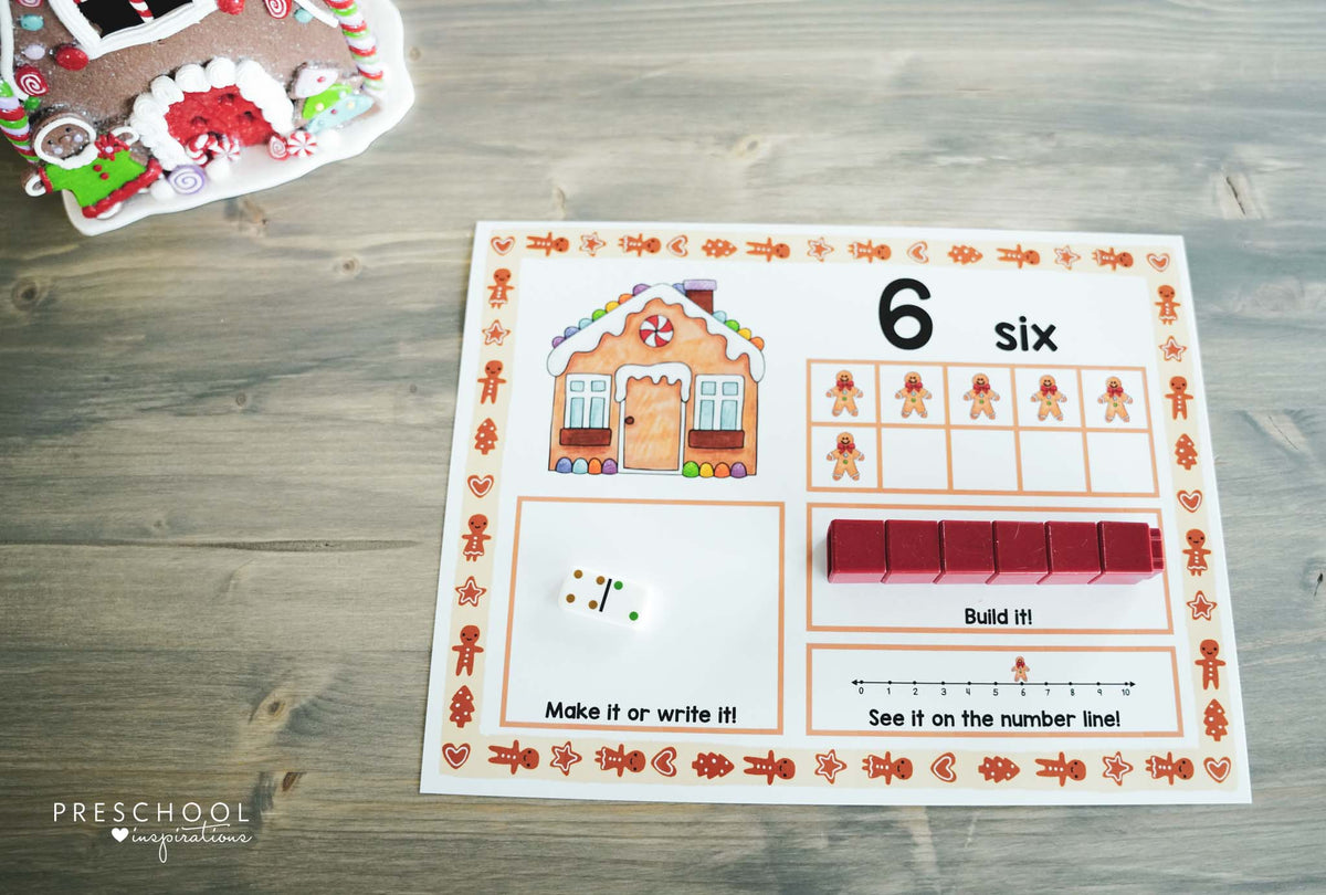 Gingerbread Counting Mats – Preschool Inspirations