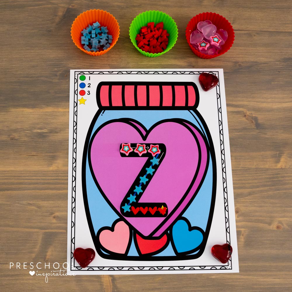 Valentine's Day Letter Formation Fine Motor Mats – Preschool Inspirations
