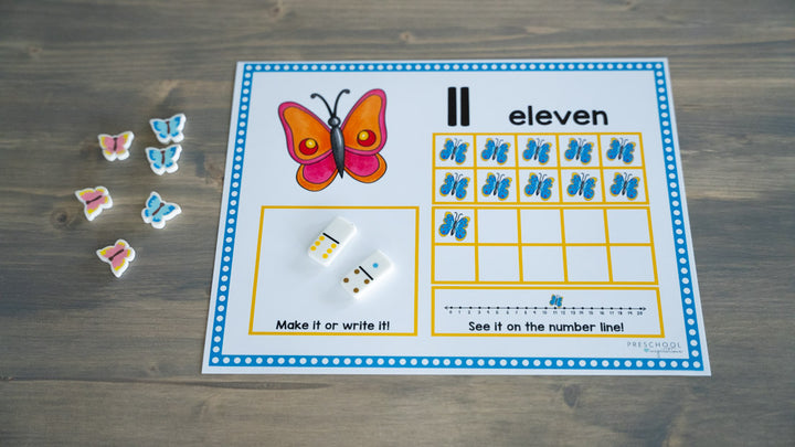 Butterfly Math Ten Frame Mats – Preschool Inspirations