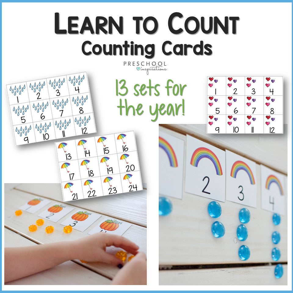 Math Counting Cards – Preschool Inspirations