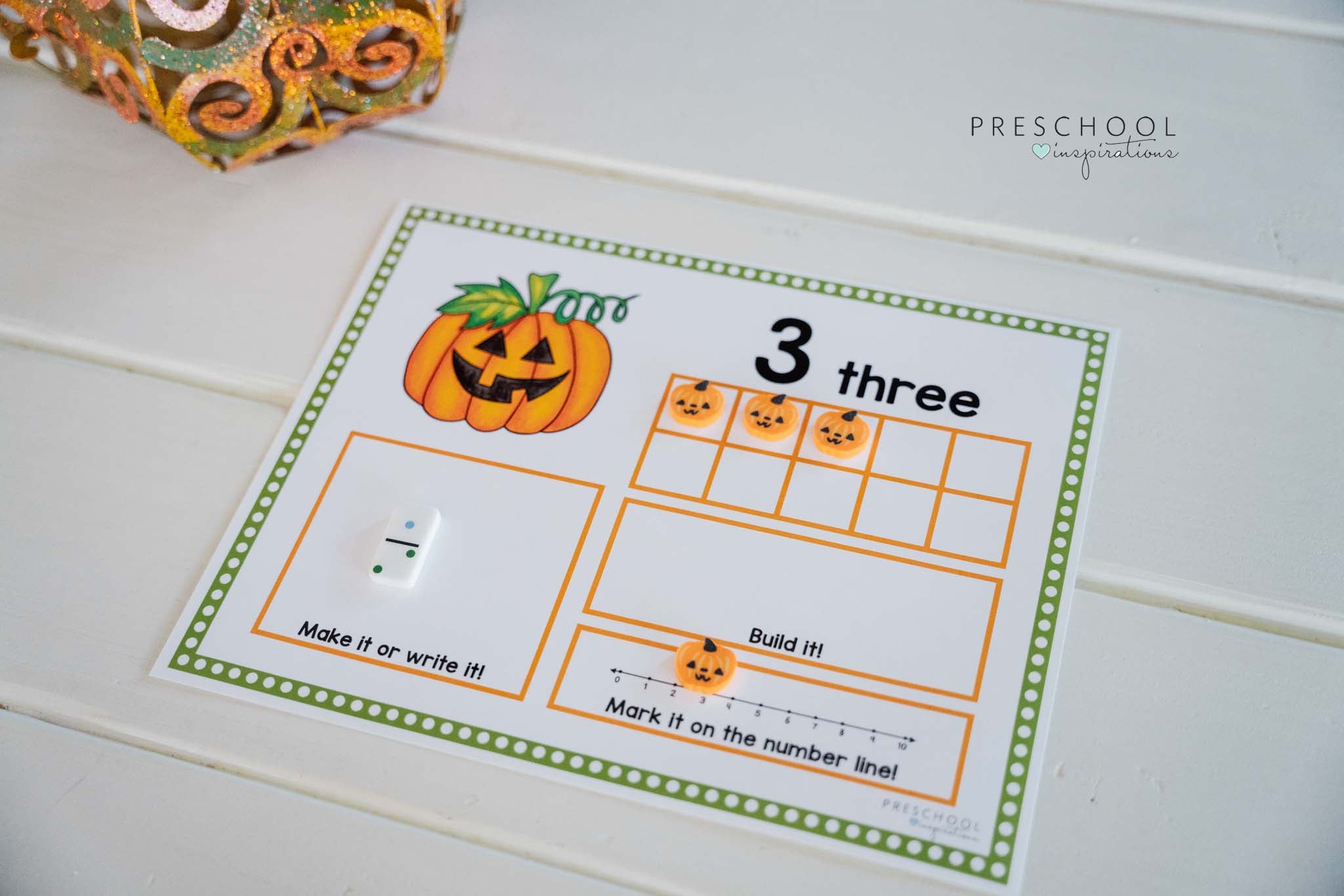 Pumpkin Ten Frame Counting Mats – Preschool Inspirations