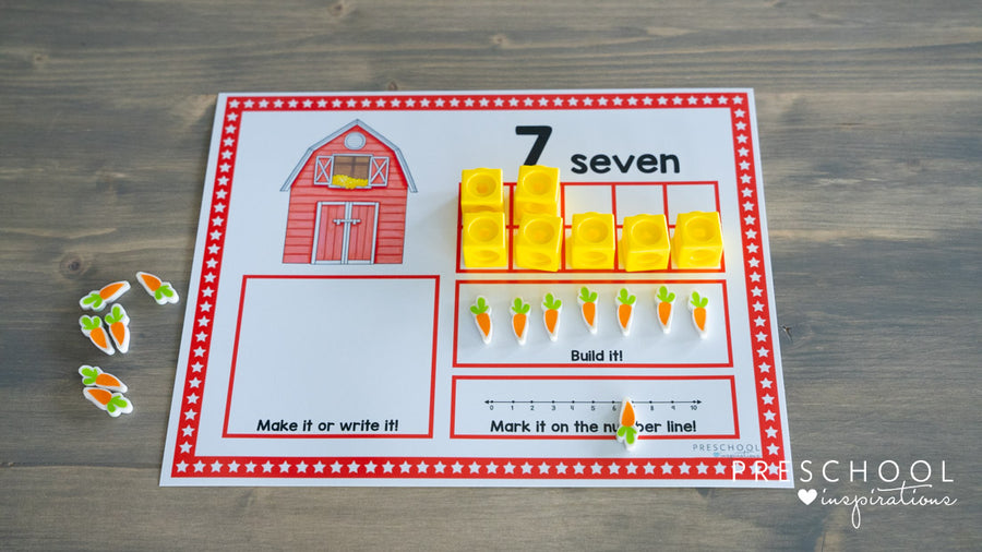 Farm Ten Frame Math Counting Mats – Preschool Inspirations
