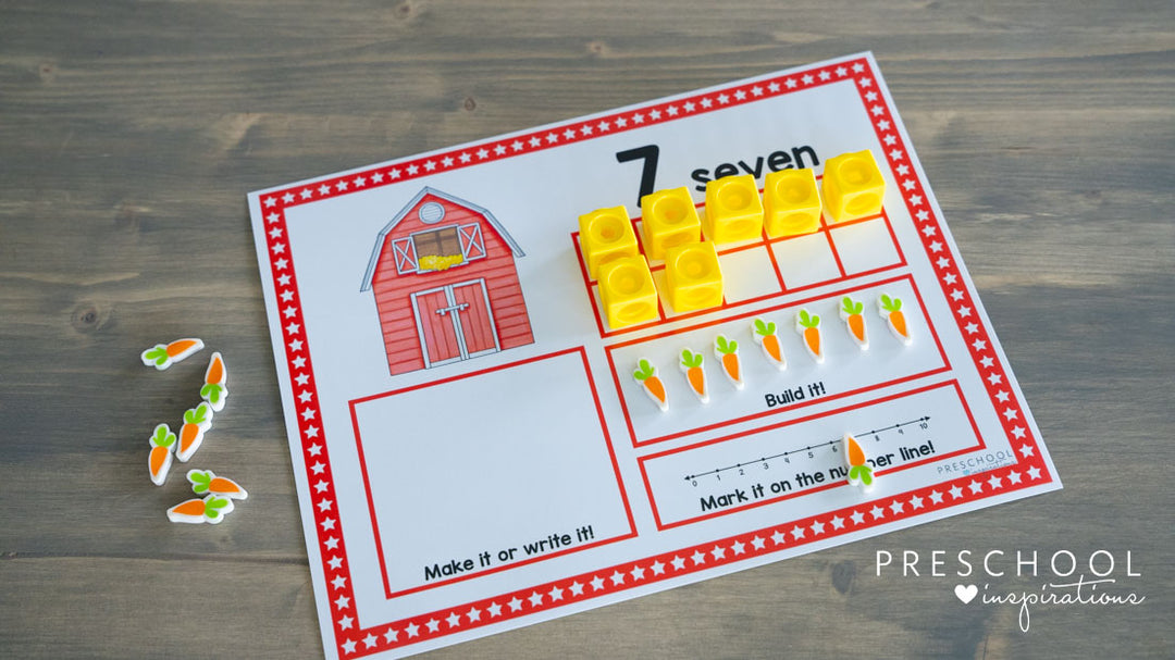 Farm Ten Frame Math Counting Mats – Preschool Inspirations