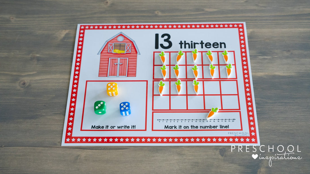 Farm Ten Frame Math Counting Mats – Preschool Inspirations