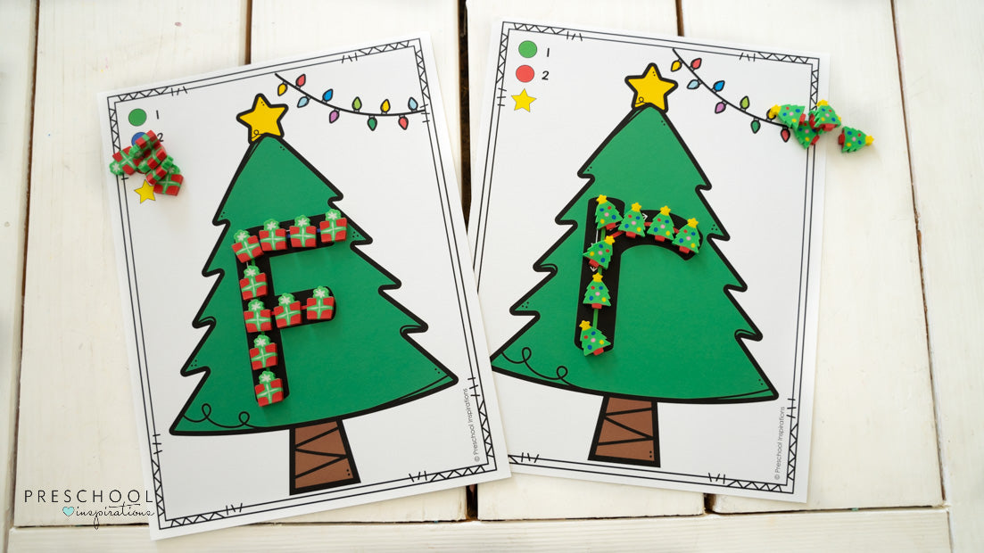 Christmas Letter Formation Fine Motor Mats – Preschool Inspirations