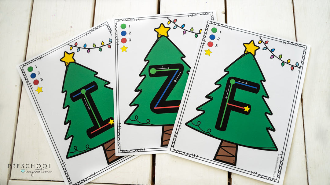 Christmas Letter Formation Fine Motor Mats – Preschool Inspirations