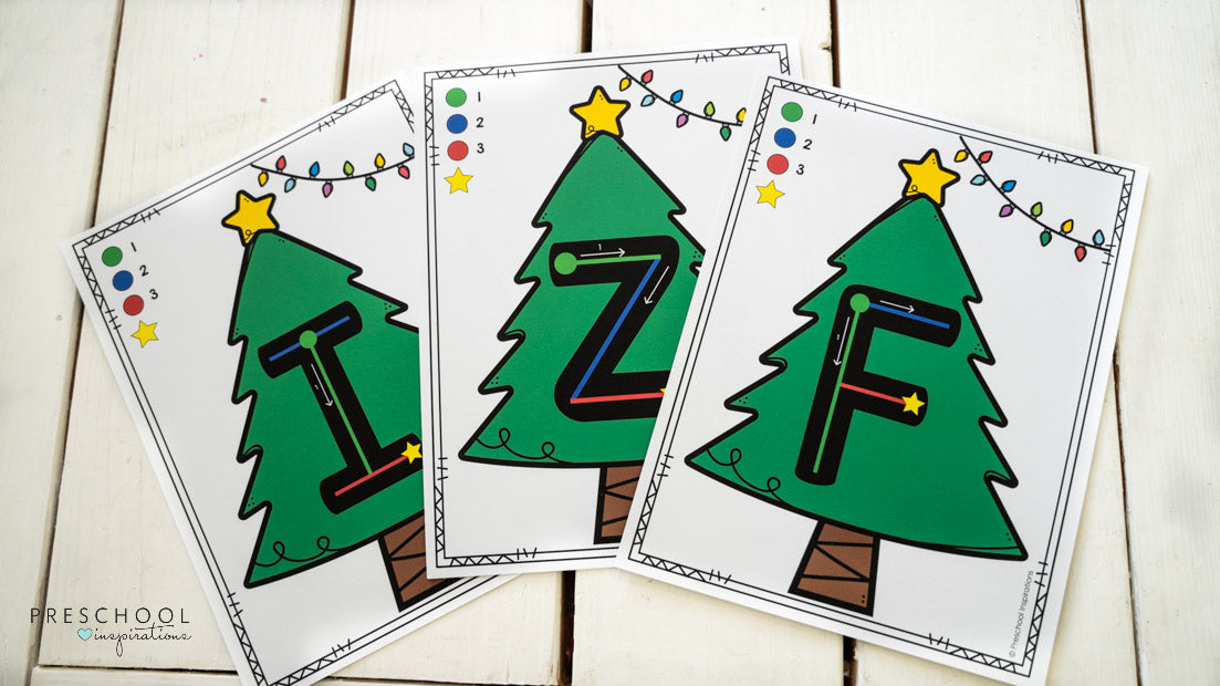 Christmas Letter Formation Fine Motor Mats – Preschool Inspirations
