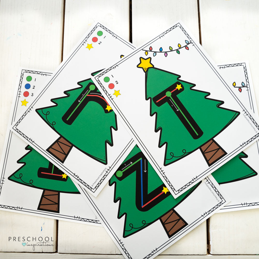 Christmas Letter Formation Fine Motor Mats – Preschool Inspirations