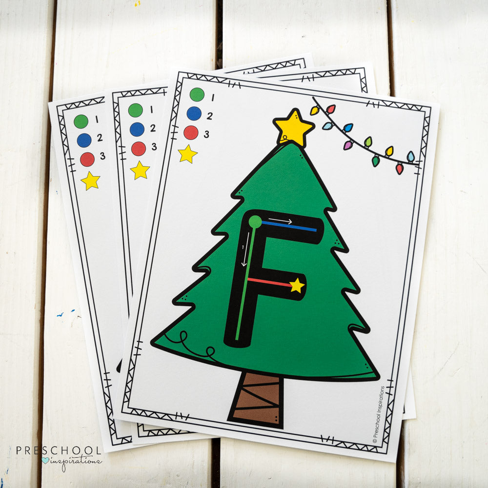 Christmas Letter Formation Fine Motor Mats – Preschool Inspirations