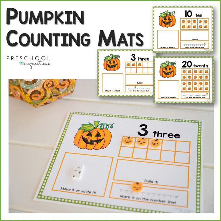 Pumpkin Ten Frame Counting Mats – Preschool Inspirations